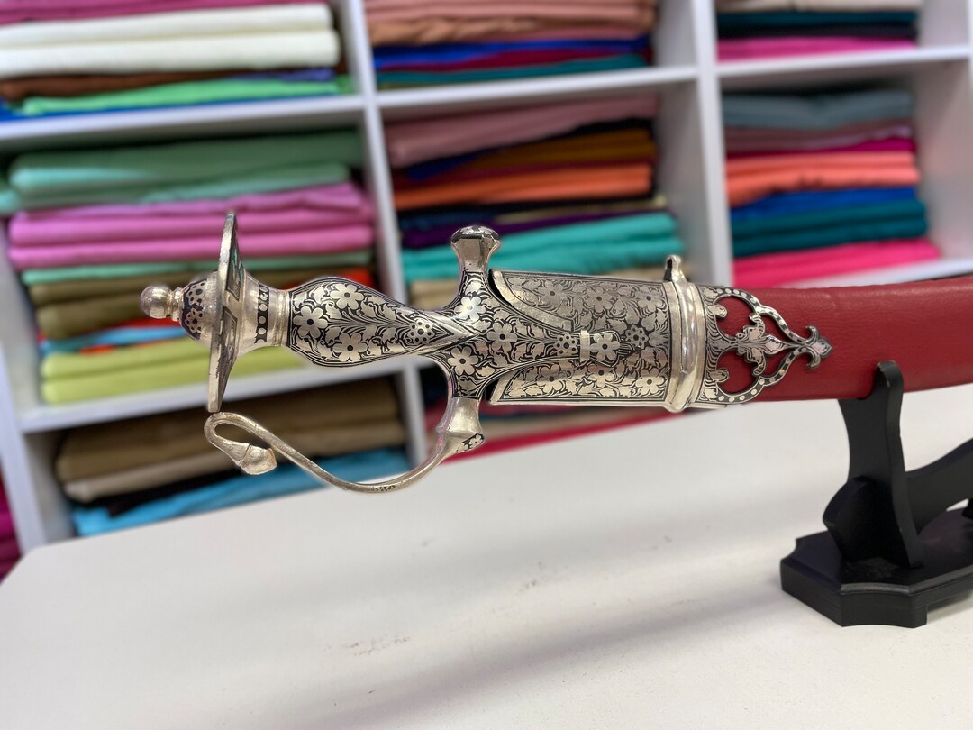 Indian Wedding Decorative Sword/kirpan Red Leather With - Etsy