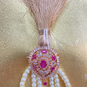 Indian Wedding Accessories- Pink Kalgi for Groom Turban/safa With Pearl ...