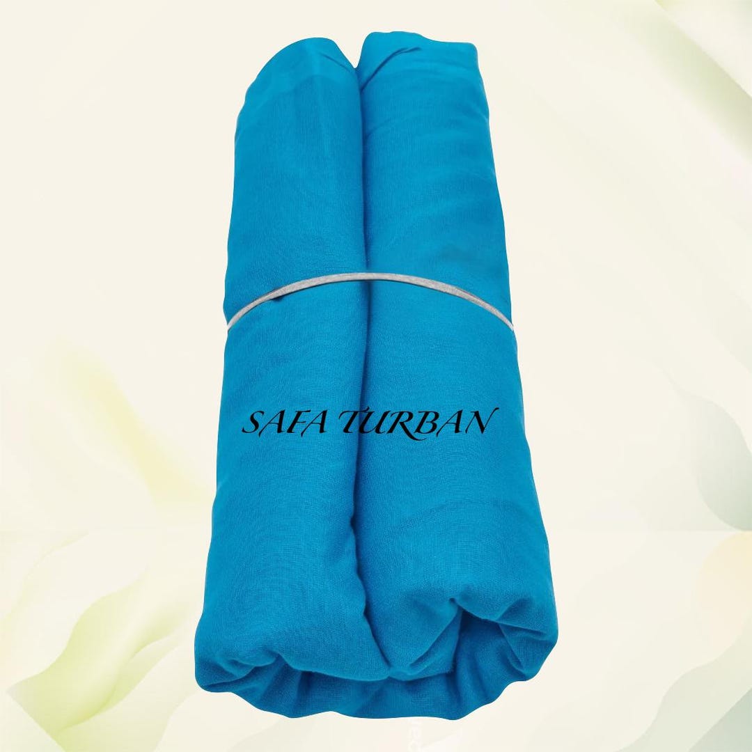 Sikh Turban- Lagoon Blue (full Voile and Rubia(medium)/half and Half ...