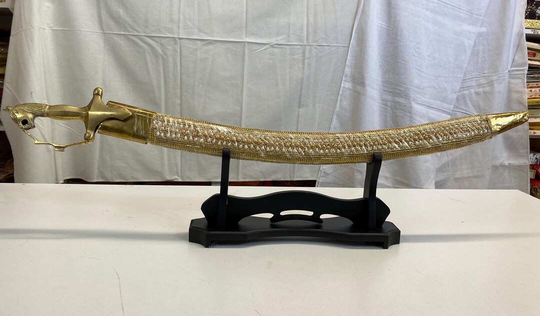 Indian Wedding Decorative Sword/kirpan Gold and White Kirpan With ...