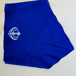Sikh Patka- Kesari and Blue for Adults (unisex) With Khanda Sign in ...