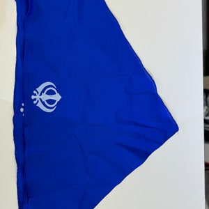 Sikh Patka- Kesari and Blue for Adults (unisex) With Khanda Sign in ...