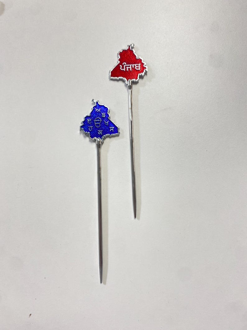 Punjab/ Gurmukhi Sikh Baaj/salai and Pagg Pin for Turban/patka/dumala ...