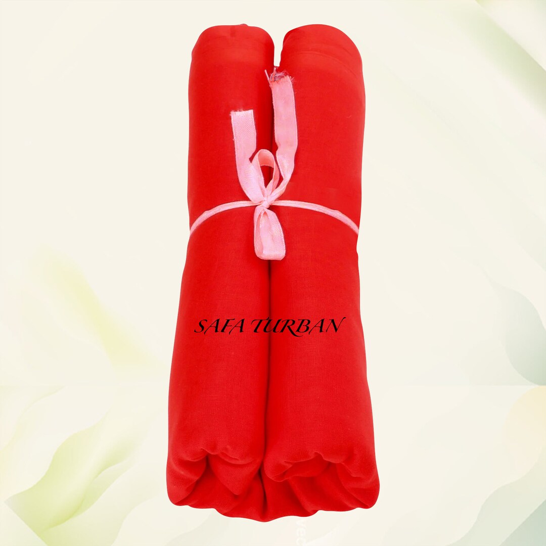 Sikh Turban- Blood Red (full Voile and Rubia(medium)/half and Half ...