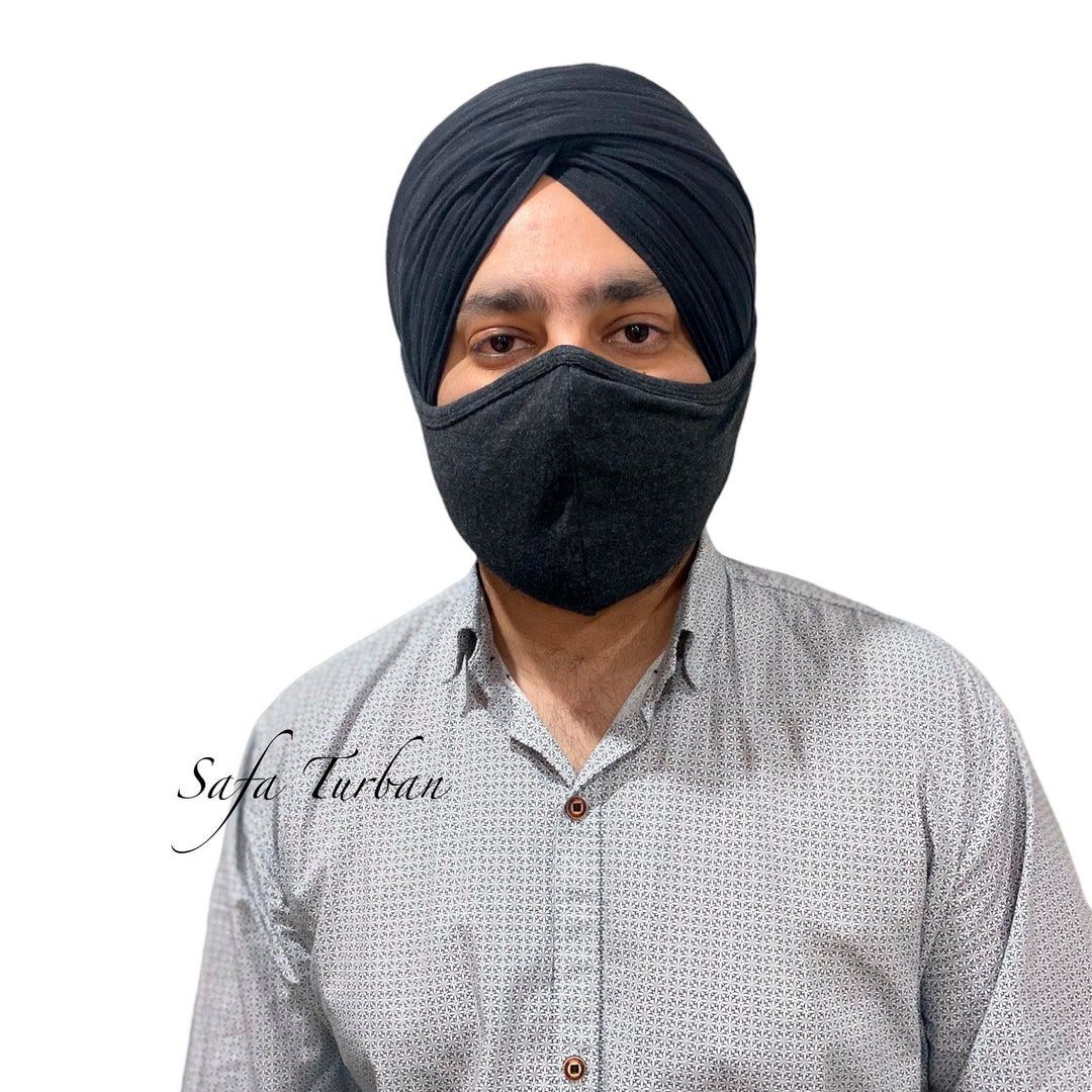 Sikh Turban Mask/ Mask for Turban/mask for Beard/turban Mask With ...