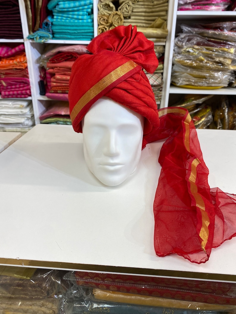 Indian Wedding- Hindu Safa With Velcro for Baraati/family Members, Safa ...