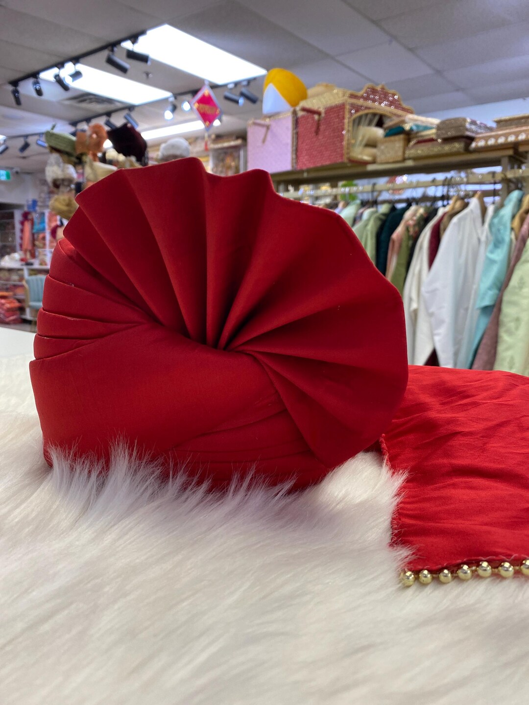 Groom Wedding Turban- Red Turban- Safa Turban/pagdi/premade Turban ...