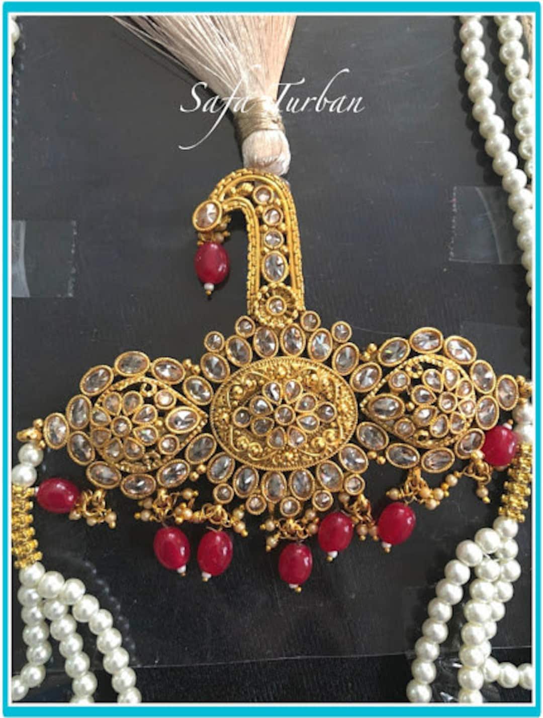 Indian Wedding Accessories- Kalangi/kalgi for Men's Safa/groom Turban ...