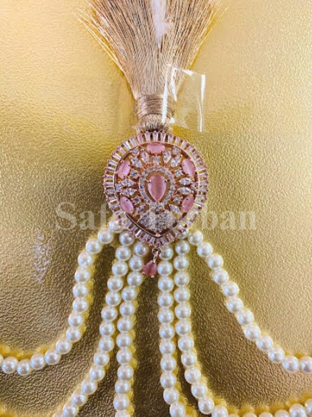 Indian Wedding Accessories- Royal Pink Kalgi for Groom Turban/safa With ...
