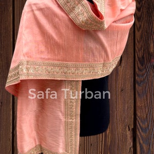 Indian Wedding- Raw Silk Fabric Handmade Safa With Matching Shawl for ...