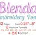Blenda Embroidery Font Script Font PES Monogram Font BX - Etsy
