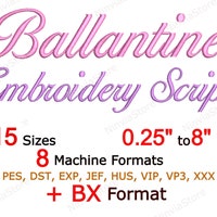 Ballantine Font Machine Embroidery Design Set - Cursive Alphabet ...