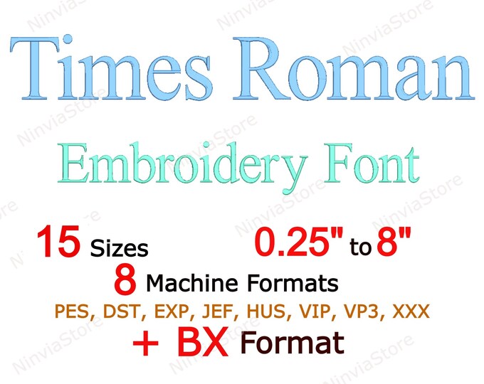 Machine Embroidery Design Serif Block Satin Alphabet Font INSTANT ...