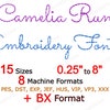 Run Script Embroidery Font, Run Stitch BX Font, Pe Font for Embroidery ...