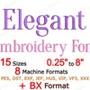 Gothic Embroidery Font, Alphabet PES Font for Embroidery, Machine ...