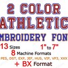 2 Color Block Embroidery Font, BX Font, Alphabet Machine Embroidery ...