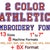 2 Color Block Embroidery Font, BX Font, Alphabet Machine Embroidery ...