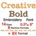 Creative Bold Embroidery Font, Monogram Alphabet Machine Embroidery ...