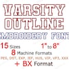 Outline Embroidery Font, Monogram Alphabet Machine Embroidery Design ...