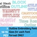 7 PES Outline Embroidery Fonts Bundle, Machine Embroidery Font Pe ...
