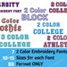 7 BX Two-color Embroidery Fonts Bundle, Machine Embroidery Font BX ...