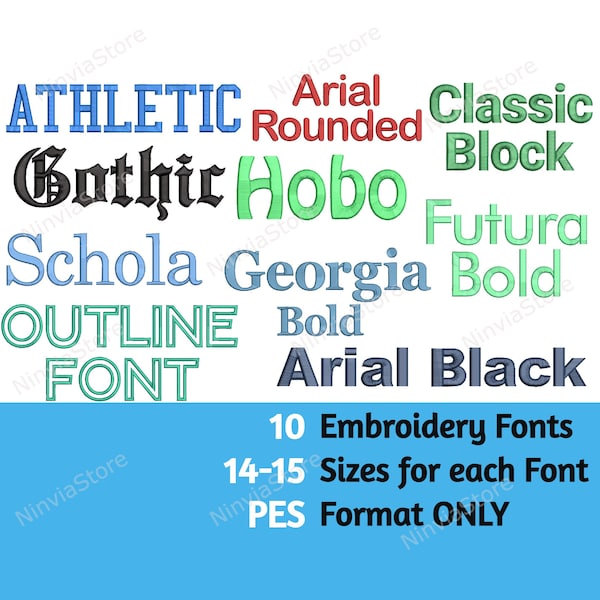 Pes File Font - Etsy