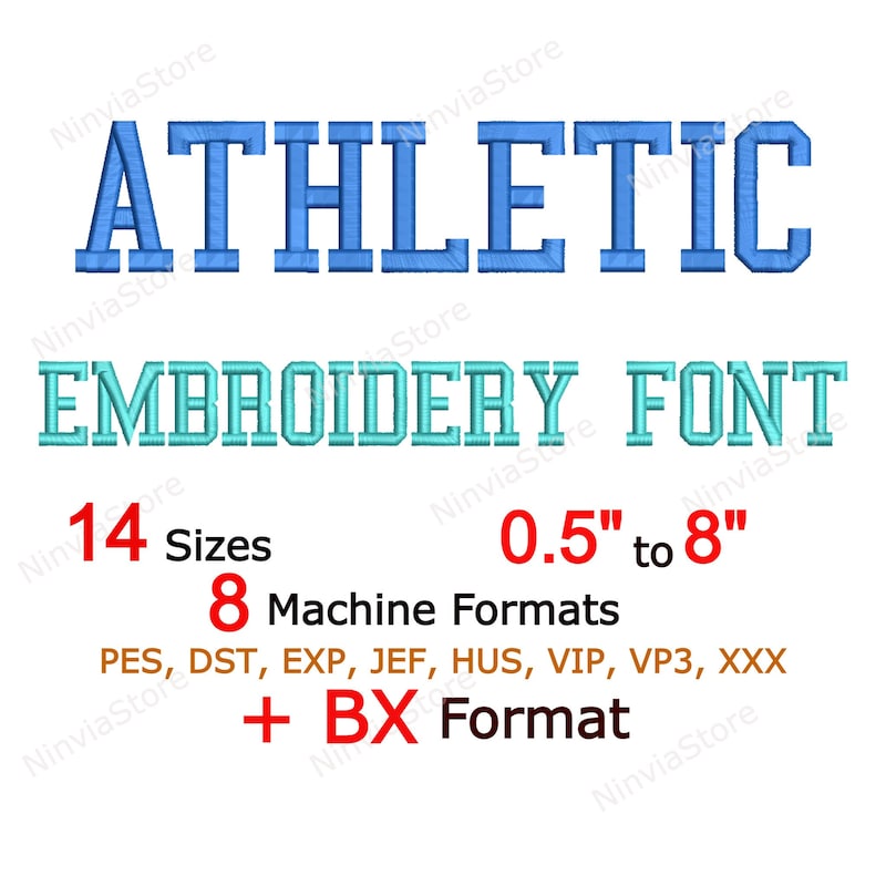 Sports Font Embroidery Font - Etsy