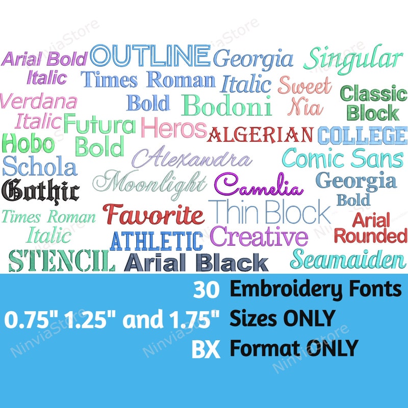 Free Embroidery Fonts - Etsy