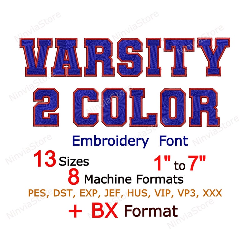 2 Color Collegiate Font - Etsy