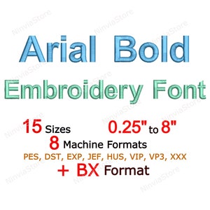 Arial Bold Embroidery Font, Pe Font for Embroidery, Small PES Font ...