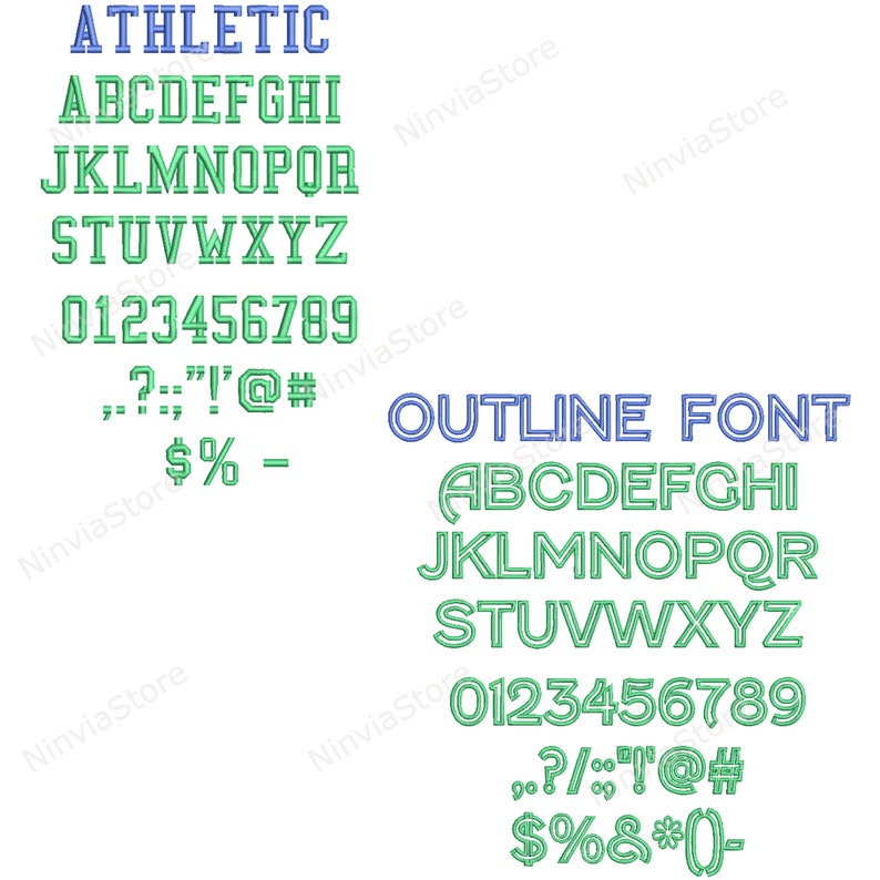 DST Embroidery Font Bundle Monogram Alphabet Embroidery - Etsy