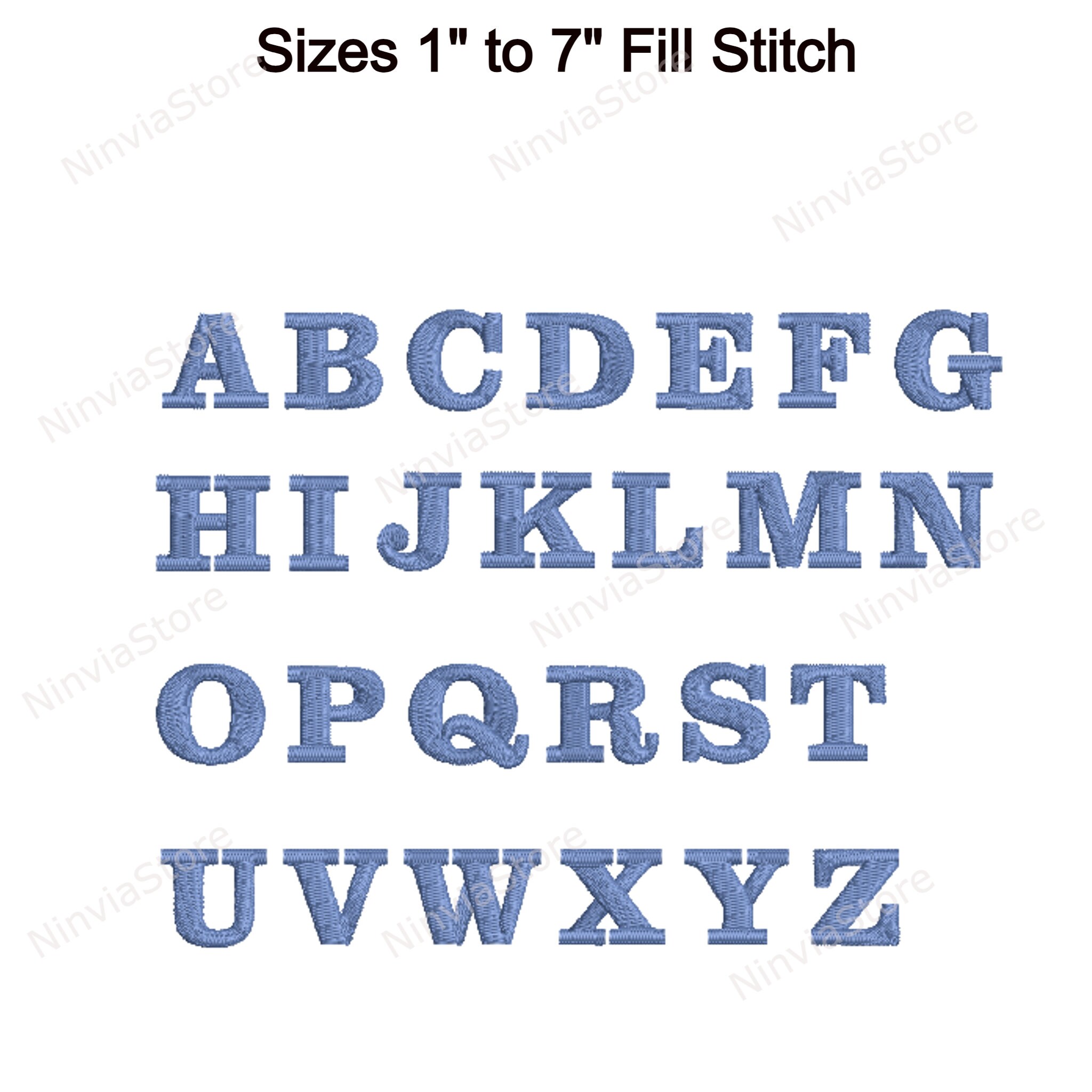 Bold Serif Embroidery Font, Monogram Alphabet Machine Embroidery Design ...