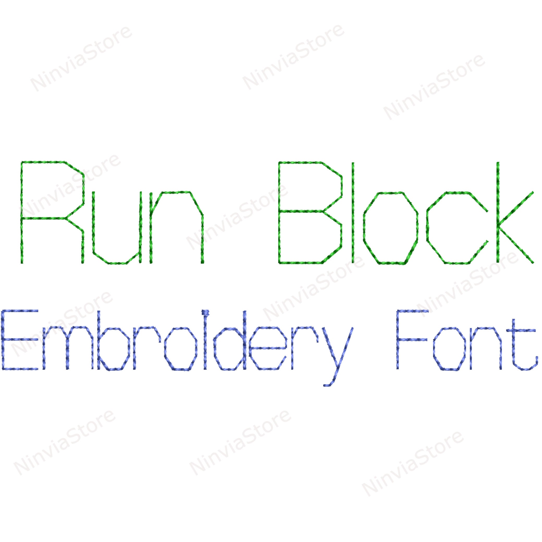 Run Block Embroidery Font Block BX Font Monogram Alphabet | Etsy