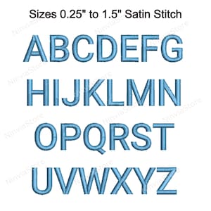 Block Medium Embroidery Font, Block BX Font, Pe Font for Embroidery ...