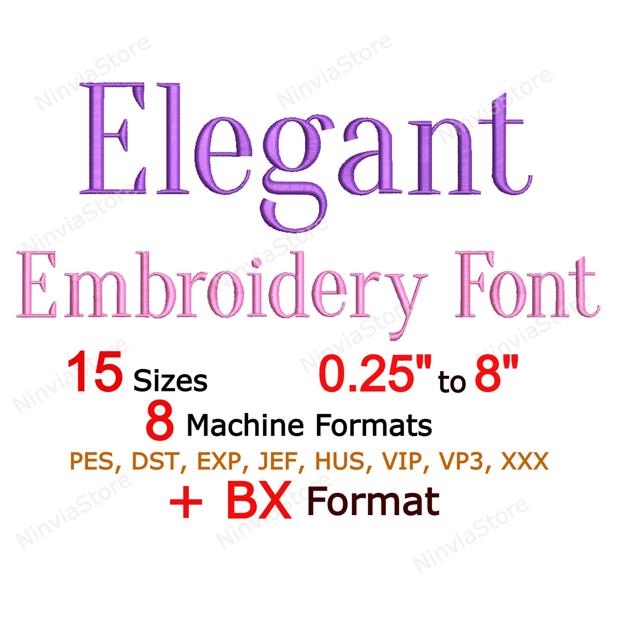 Elegant Embroidery Font BX Font Monogram Alphabet Machine - Etsy