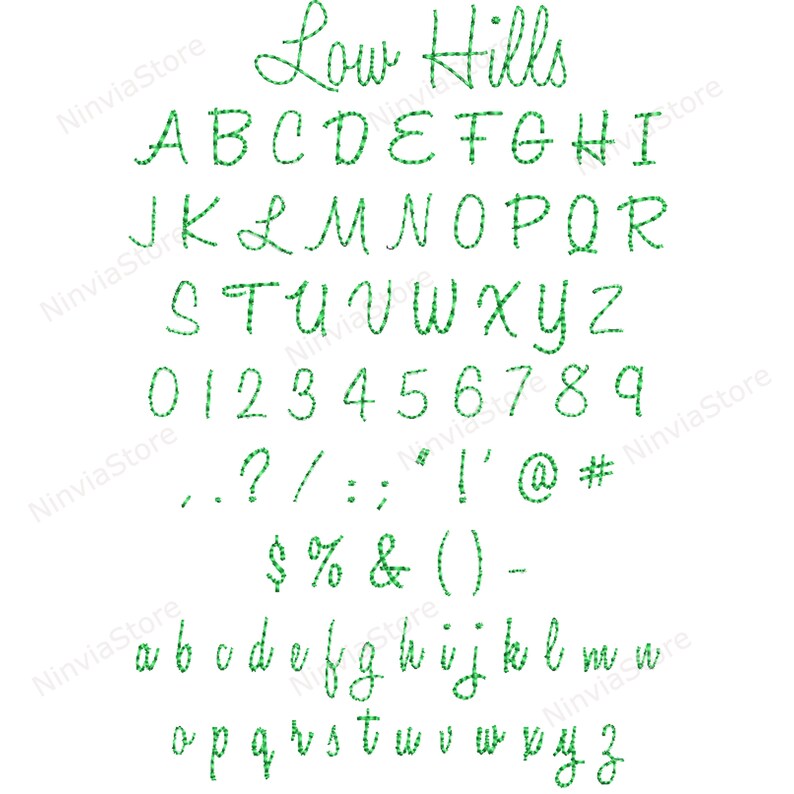 DST Embroidery Font Bundle, Run Stitch Machine Embroidery Font ...