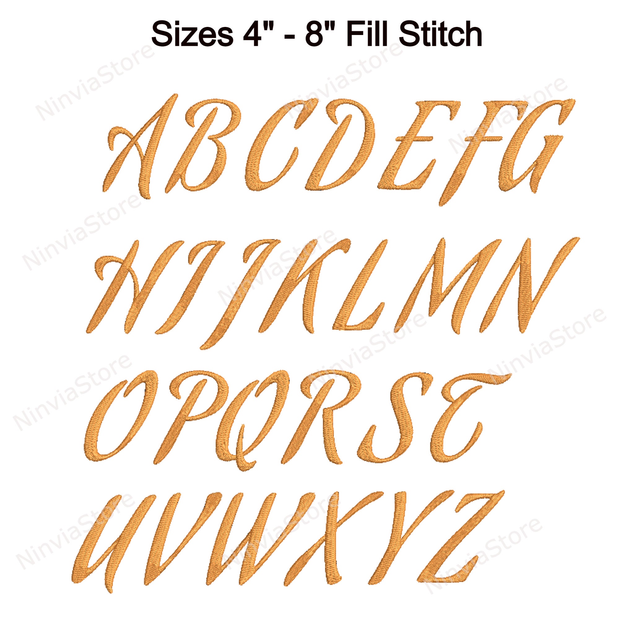 Spiky Script Embroidery Font Calligraphy Font Pe PES - Etsy UK