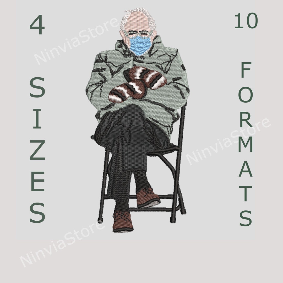 Bernie Sanders Embroidery Design, Bernie Machine Embroidery Design ...