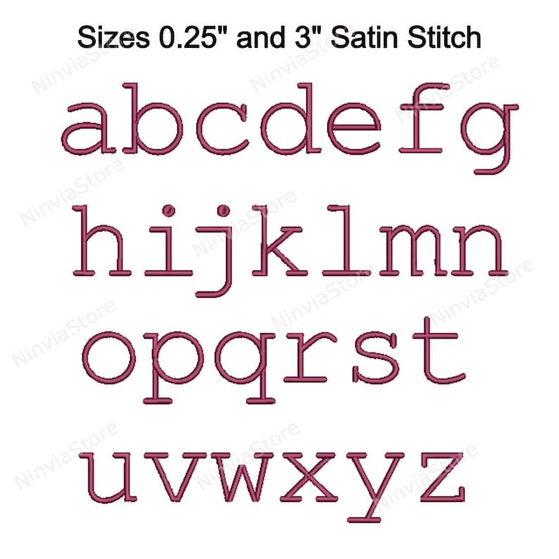 Typewriter Embroidery Font BX PES + 7 Formats - Monogram Alphabet ...