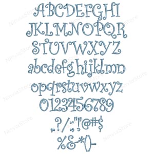 DST Embroidery Font Bundle Script Font DST Alphabet Machine | Etsy