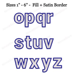 2 Color Block Embroidery Font, BX Font, Alphabet Machine Embroidery ...