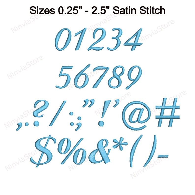 Classic Script Embroidery Font BX Font for Embroidery | Etsy UK