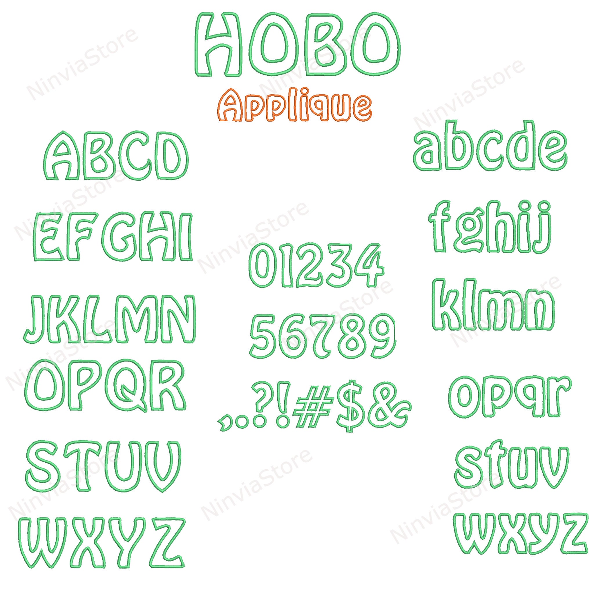 PES Applique Embroidery Fonts Bundle, Machine Embroidery Font Pe ...