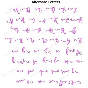 Magnolia Sky Script Embroidery Font, Calligraphy Font Pe, PES Monogram ...