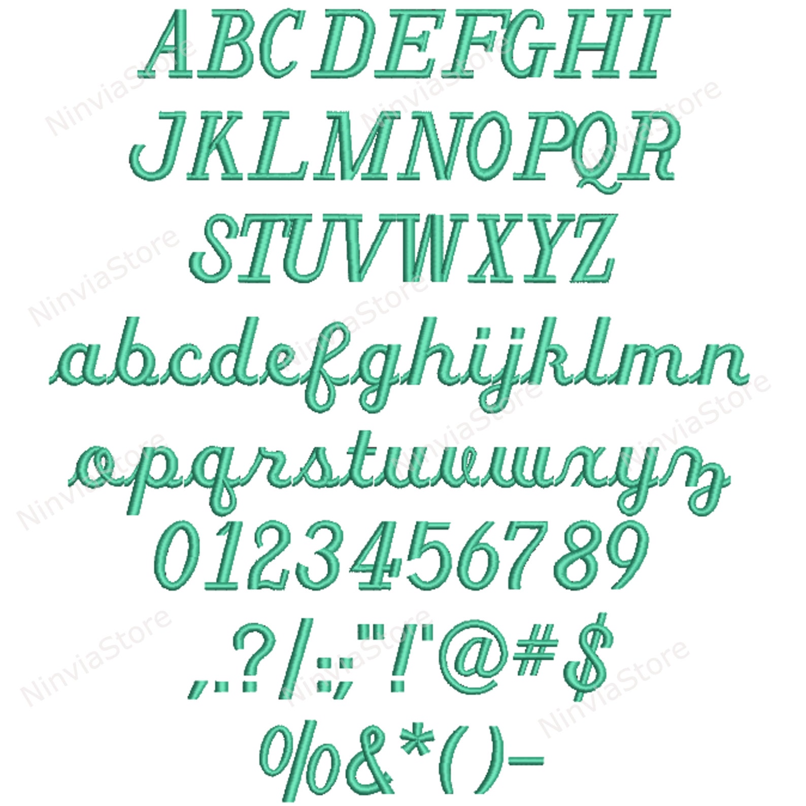 DST Embroidery Font Bundle Script Font DST Alphabet Machine | Etsy