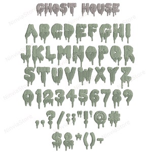 Halloween DST Embroidery Font Bundle, Kids Font Dst, Machine Embroidery ...