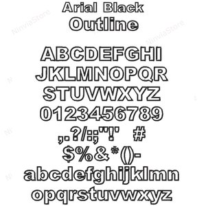 10 PES Arial Embroidery Fonts Bundle, Machine Embroidery Design ...
