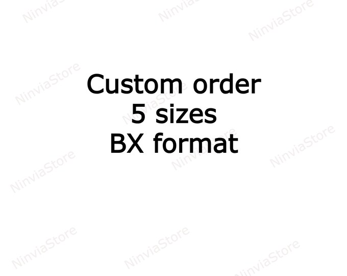 2 Custom Order 5 Sizes BX Format - Etsy