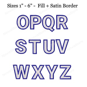 2 Color Block Embroidery Font, BX Font, Alphabet Machine Embroidery ...