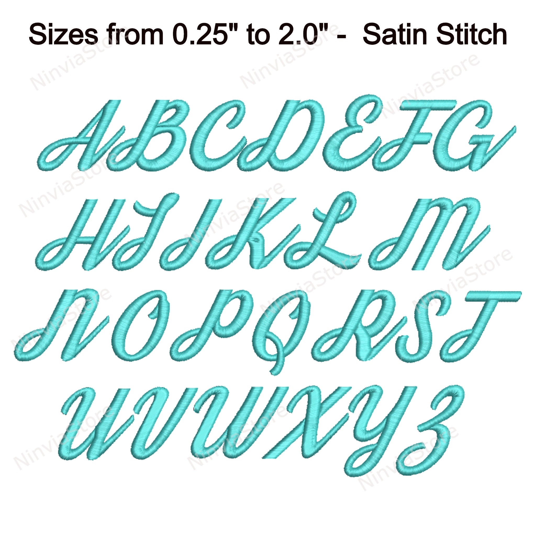 Streetwear Embroidery Font PES DST Monogram Font Script Pe - Etsy